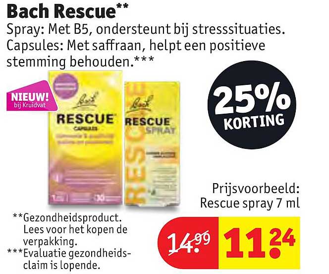 Bach Rescue** aanbieding bij Kruidvat