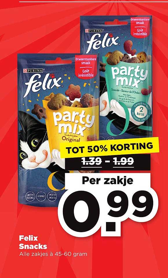 Felix Snacks aanbieding bij PLUS