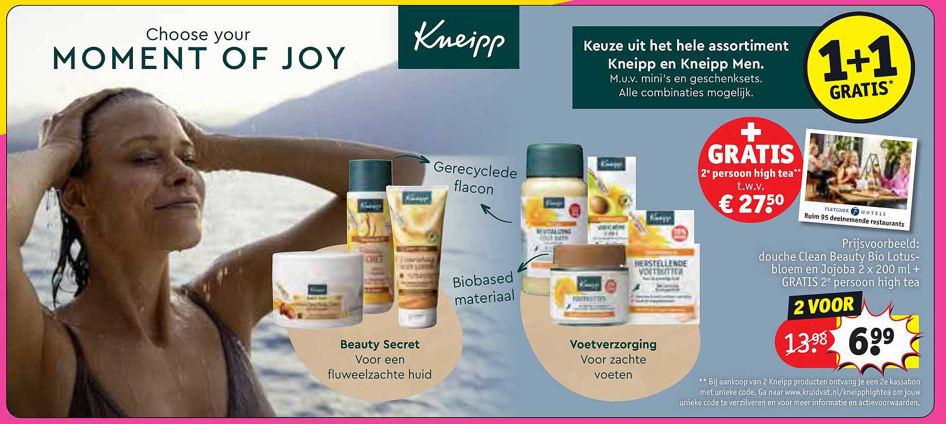 Kneipp 1+1 Gratis aanbieding bij Kruidvat