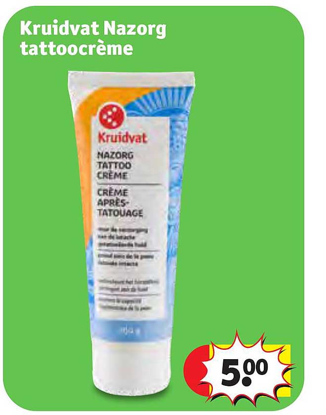 Kruidvat Nazorg Tattoo Crème aanbieding bij Kruidvat