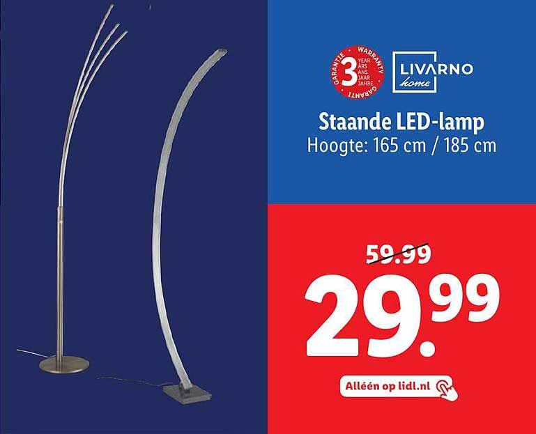 Staande Led-Lamp aanbieding bij Lidl