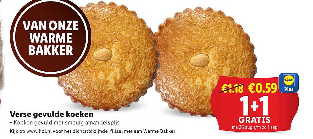 Verse Gevulde Koeken aanbieding bij Lidl