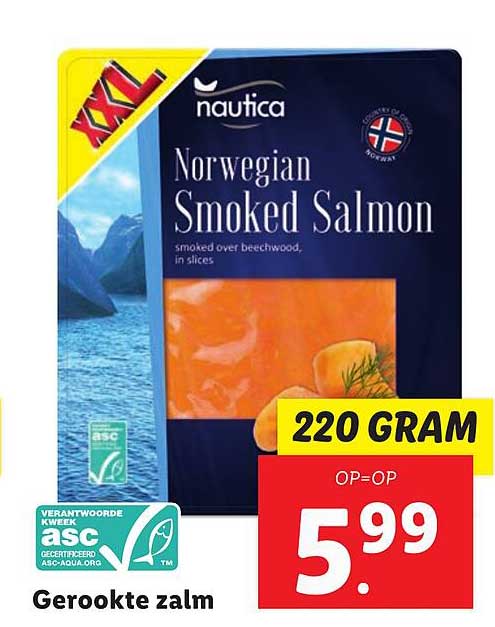 Gerookte Zalm aanbieding bij Lidl