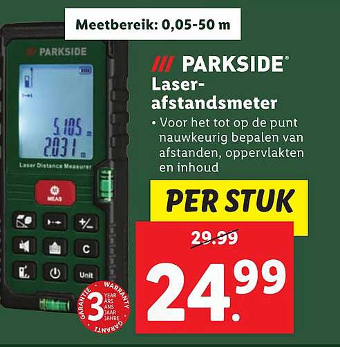 Parkside Laser-Afstandsmeter aanbieding bij Lidl