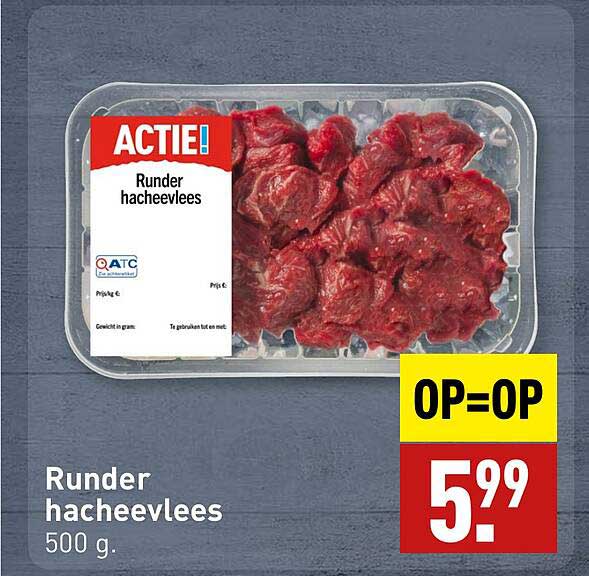 Runder Hacheevlees aanbieding bij ALDI