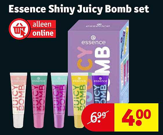 Essence Shiny Juicy Bomb Set aanbieding bij Kruidvat