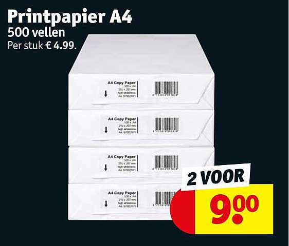 Printpapier A4 aanbieding bij Kruidvat