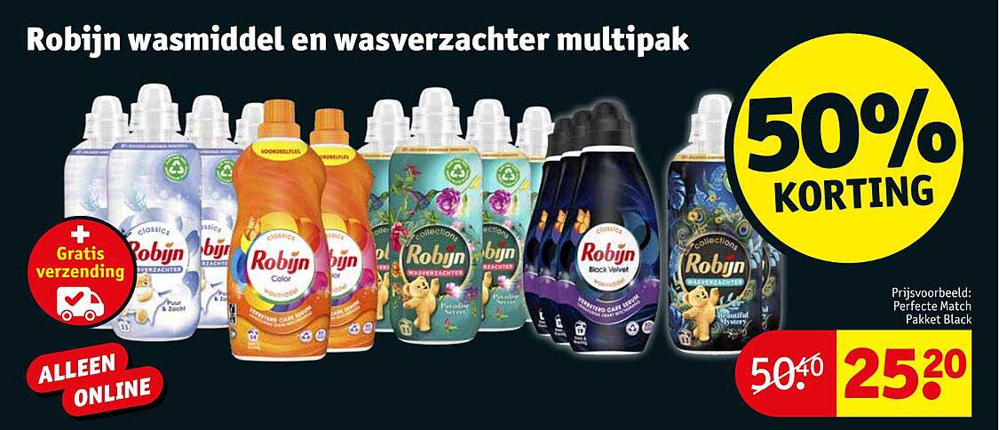 Robijn Wasmiddel En Wasverzachter Multipak aanbieding bij Kruidvat