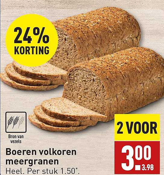 Boeren Volkoren Meergranen aanbieding bij ALDI