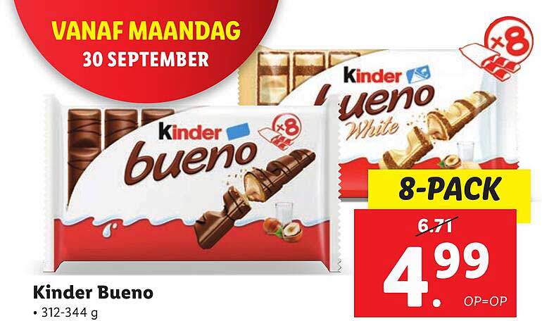 Kinder Bueno 8-Pack aanbieding bij Lidl
