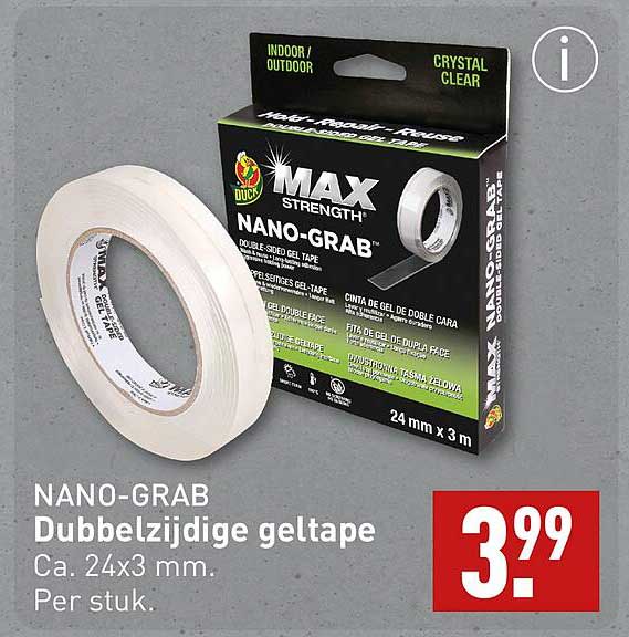 Nano-Grab Dubbelzijdige Gell Tape aanbieding bij ALDI