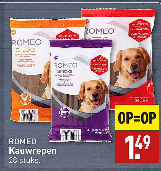 Romeo Kauwrepen aanbieding bij ALDI