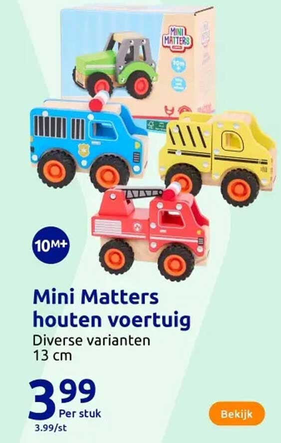 Mini Matters Houten Voertuig aanbieding bij Action