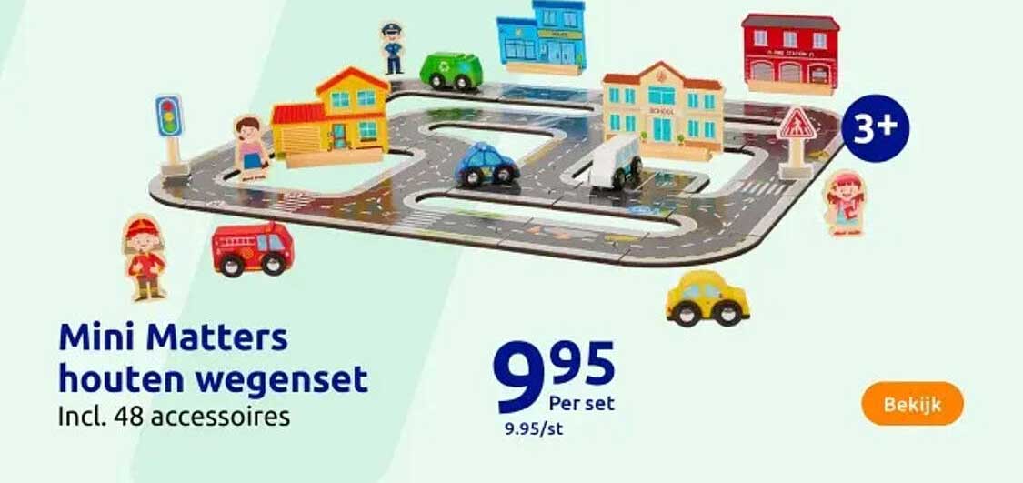 Mini Matters Houten Wegenset aanbieding bij Action