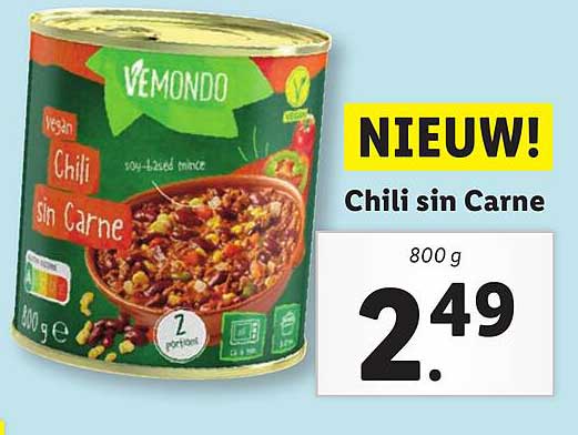 Nieuw! Chili Sin Carne aanbieding bij Lidl