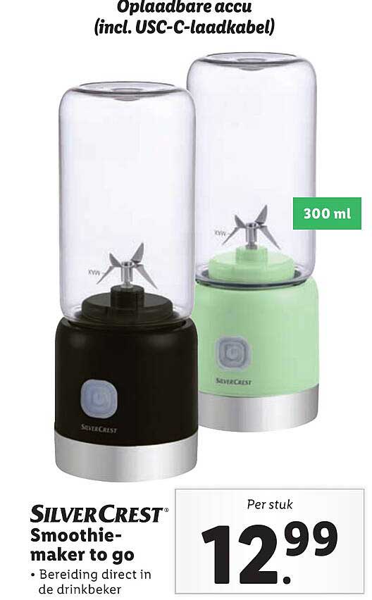 Silvercrest Smoothie-Maker To Go aanbieding bij Lidl
