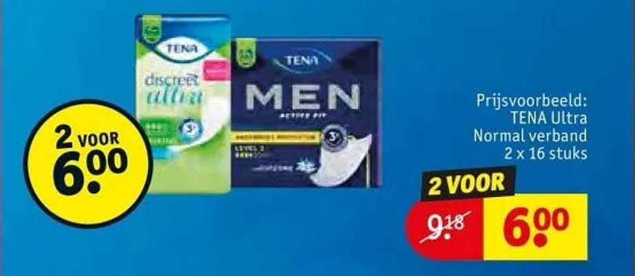 Tena Ultra Normal Verband aanbieding bij Kruidvat