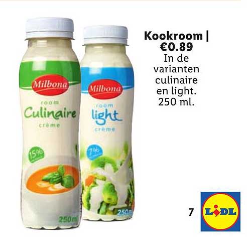 Kookroom aanbieding bij Lidl