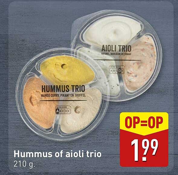 Hummus Of Aioli Trio aanbieding bij ALDI