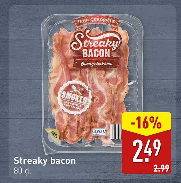 Streaky Bacon aanbieding bij ALDI