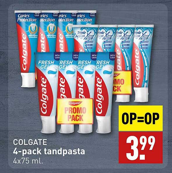 Colgate 4-Pack Tandpasta aanbieding bij ALDI