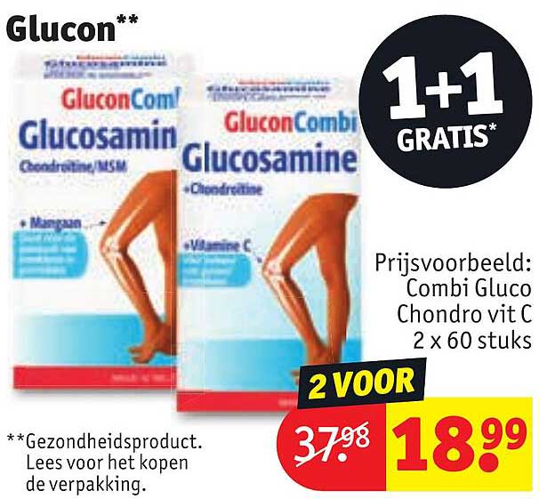 Glucon Combi Glucosamine aanbieding bij Kruidvat