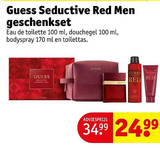 Guess Seductive Red Men Geschenkset aanbieding bij Kruidvat