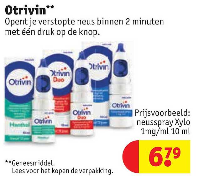 Otrivin aanbieding bij Kruidvat
