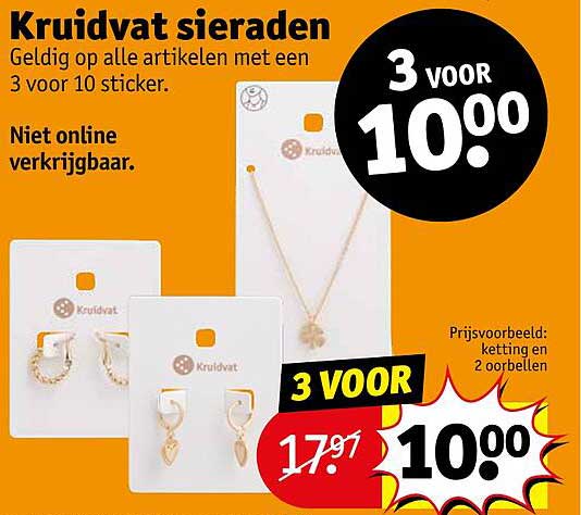 Kruidvat Sieraden aanbieding bij Kruidvat
