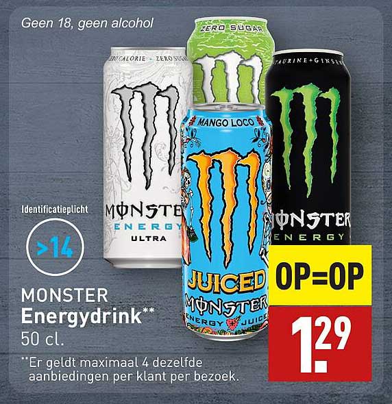 Monster Energidrink** aanbieding bij ALDI