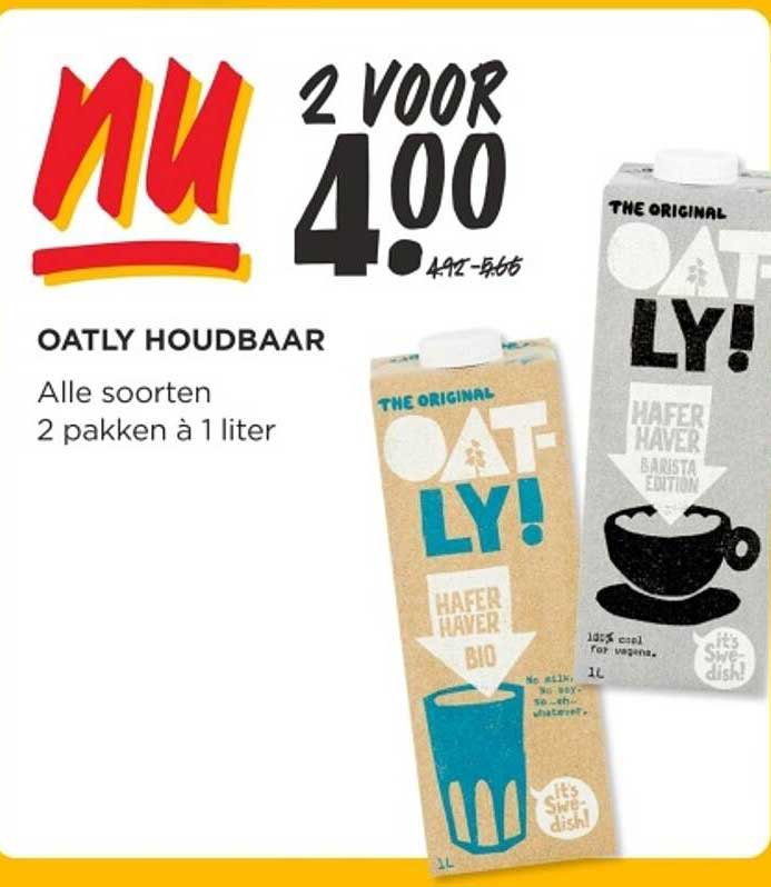 Oatly Houdbaar aanbieding bij Jumbo