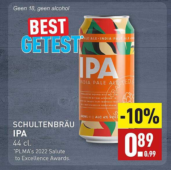 Schultenbräu Ipa aanbieding bij ALDI