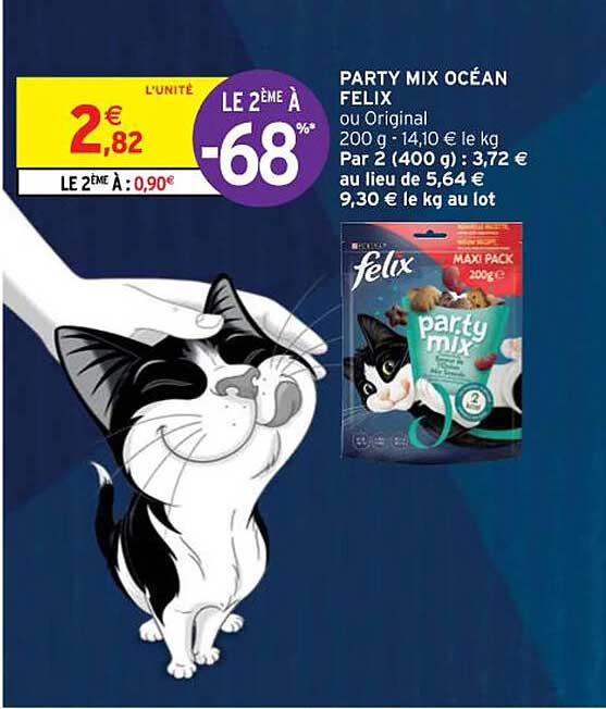 Promo Party Mix Océan Felix chez Intermarché Contact - iCatalogue.fr