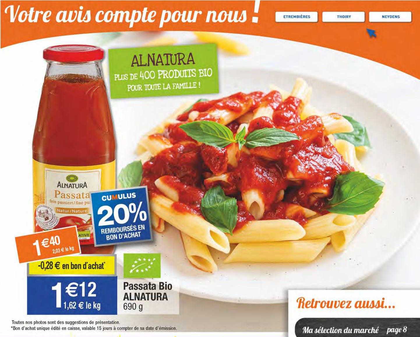 Promo Passata Bio Alnatura chez Migros France - iCatalogue.fr