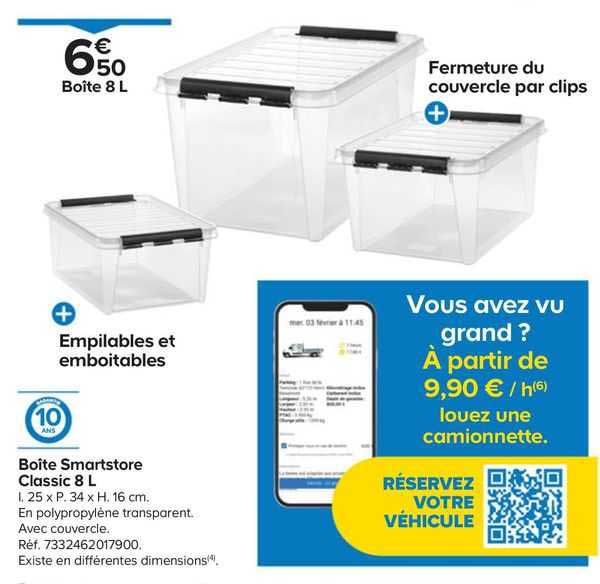 Promo Boîte Smartstore Classic 8 L chez Castorama - iCatalogue.fr
