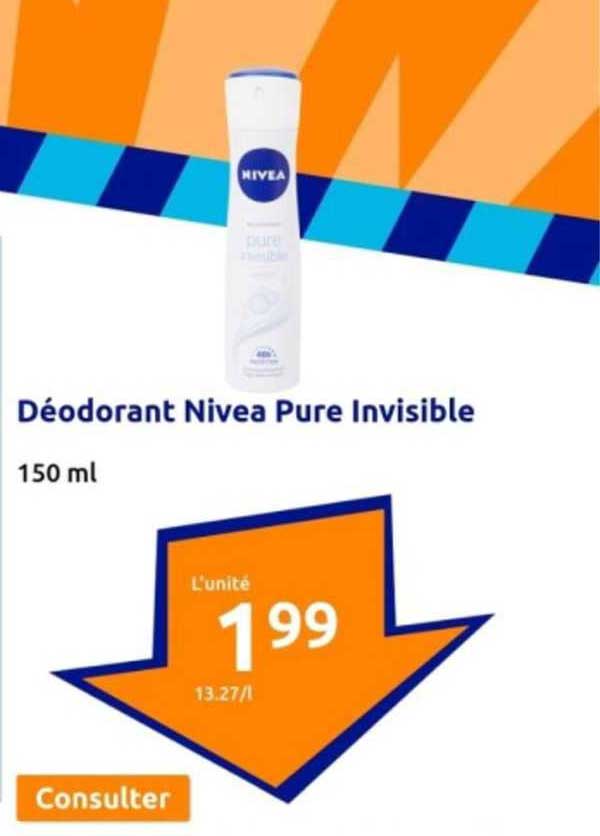 Promo Déodorant Nivea Pure Invisible chez Action - iCatalogue.fr