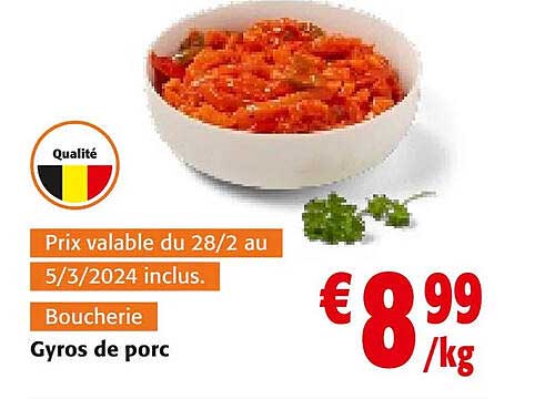 Promo Gyros De Porc chez Colruyt - iCatalogue.fr