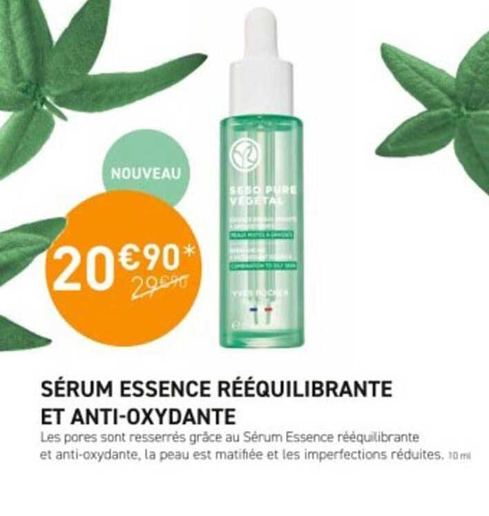 Promo Sérum Essence Rééquilibrant Et Anti-oxydante chez Yves Rocher ...