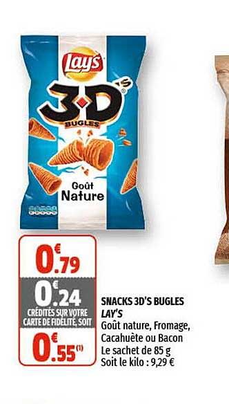 Promo Snacks 3d's Bugles Lay's chez Coccinelle Express - iCatalogue.fr