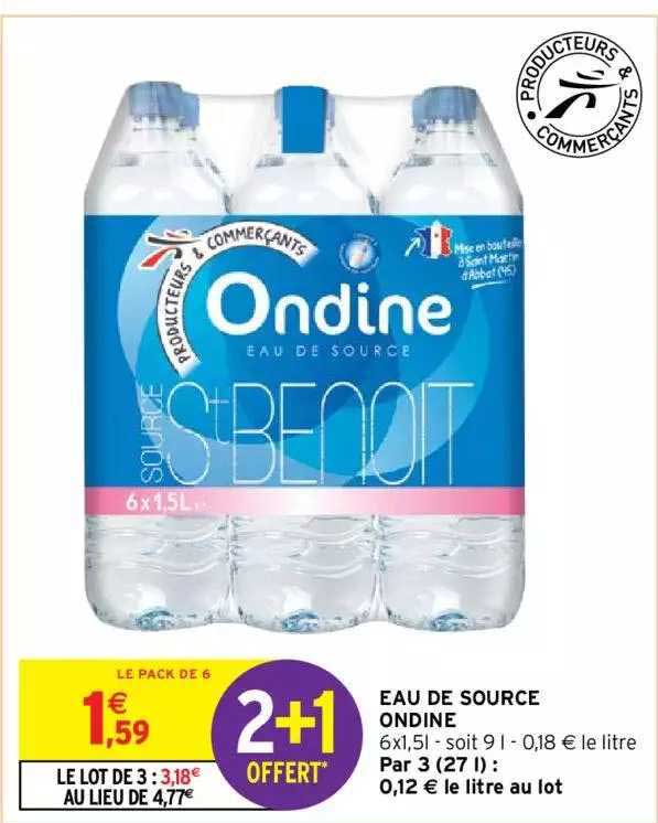 Offre Eau De Source Ondine chez Intermarche