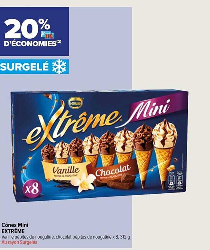 Promo Cônes Mini Extrême chez Carrefour City - iCatalogue.fr