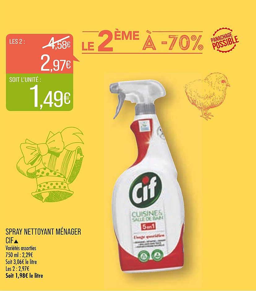 Promo Spray Nettoyant Ménager Cif chez Match - iCatalogue.fr