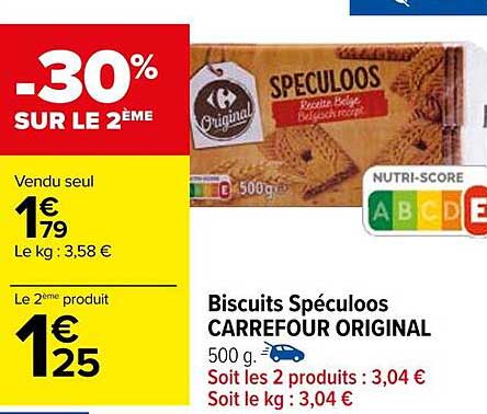 Promo Biscuits Spéculoos Carrefour Original chez Carrefour - iCatalogue.fr