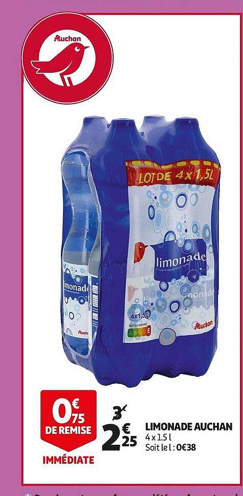 Promo Limonade Auchan chez Auchan - iCatalogue.fr