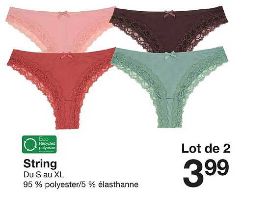 Promo String chez Zeeman - iCatalogue.fr