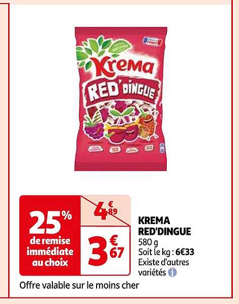 Promo Krema Red'dingue chez Auchan - iCatalogue.fr