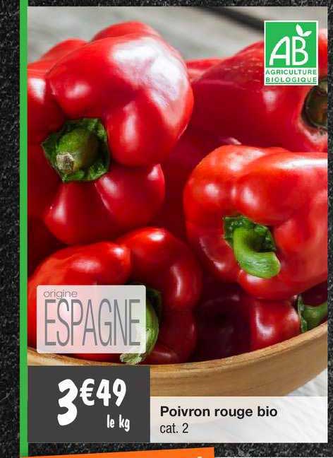 Promo Poivron Rouge Bio chez Migros France - iCatalogue.fr
