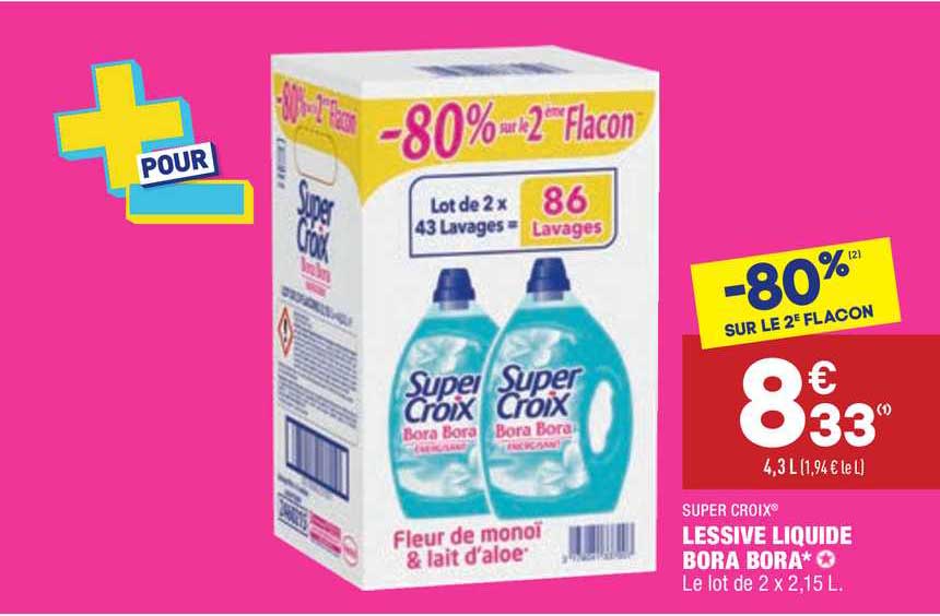 Promo Super Croix Lessive Liquide Bora Bora chez Aldi - iCatalogue.fr