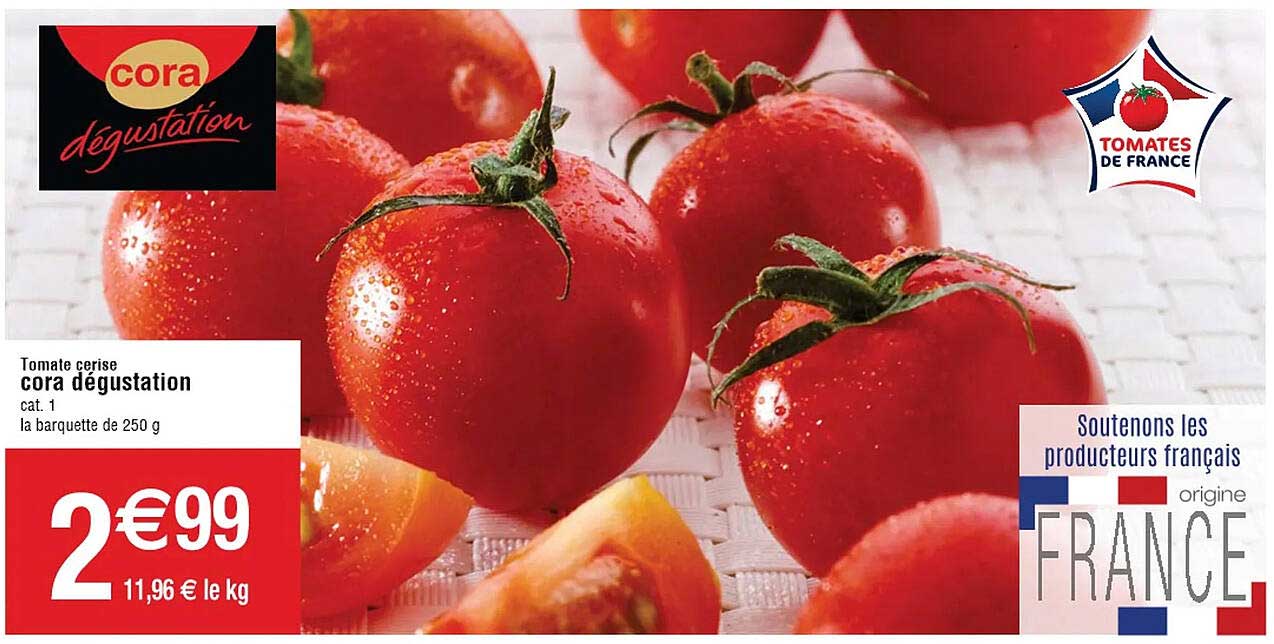Promo Tomate Cerise Cora Dégustation chez Cora - iCatalogue.fr