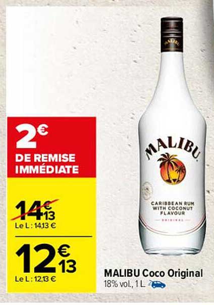Promo Malibu Coco Original chez Carrefour - iCatalogue.fr